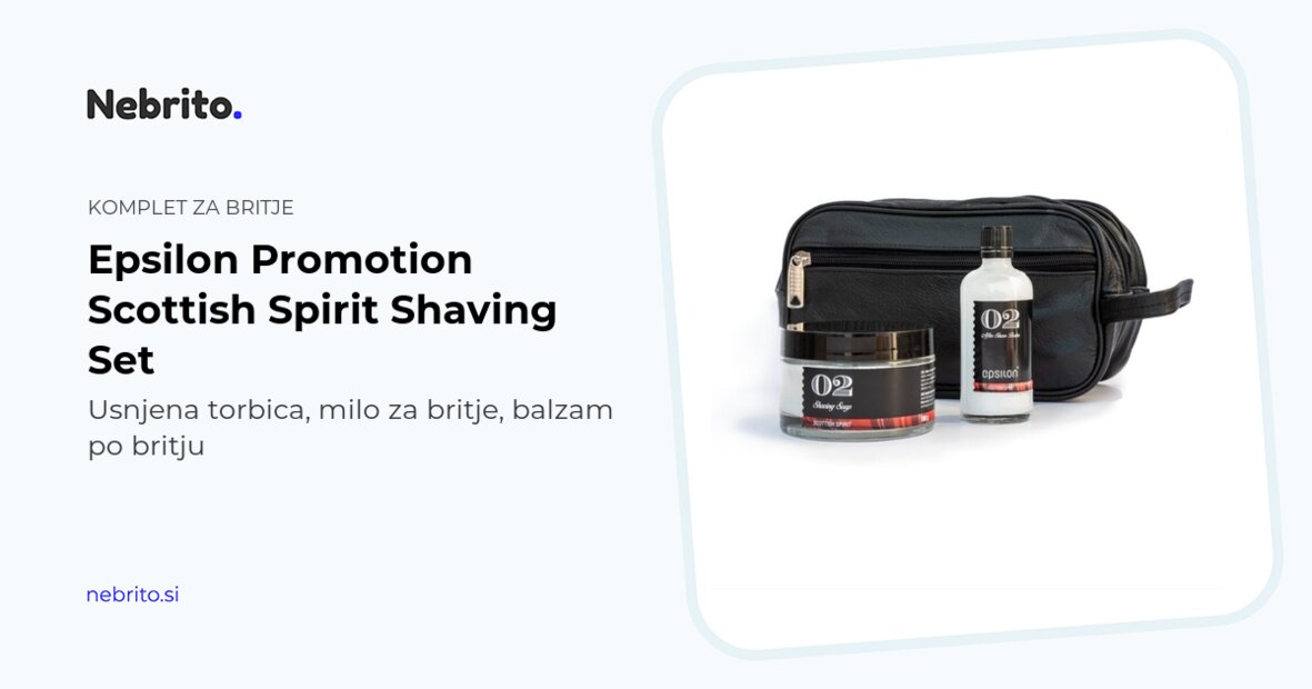 Komplet Za Britje Epsilon Scottish Spirit Shaving set Usnjena torbica ...